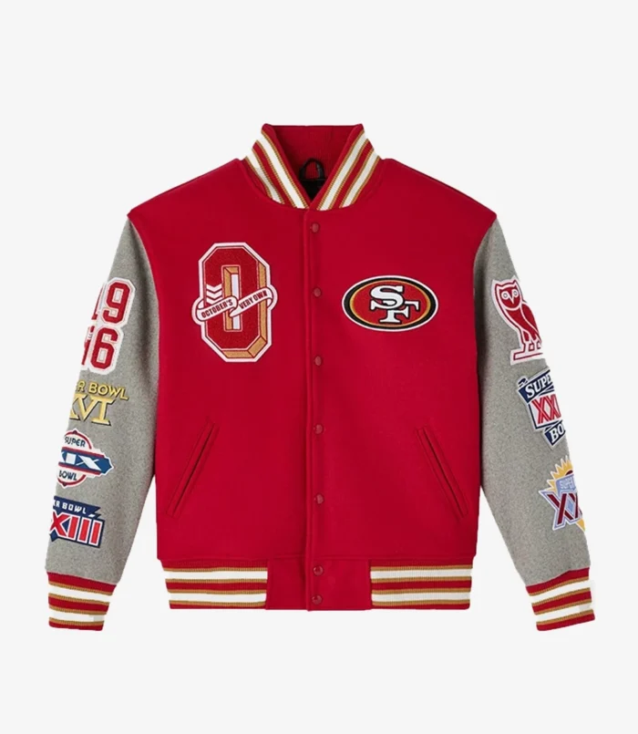 OVO 2025 San Francisco 49ers Varsity Jacket