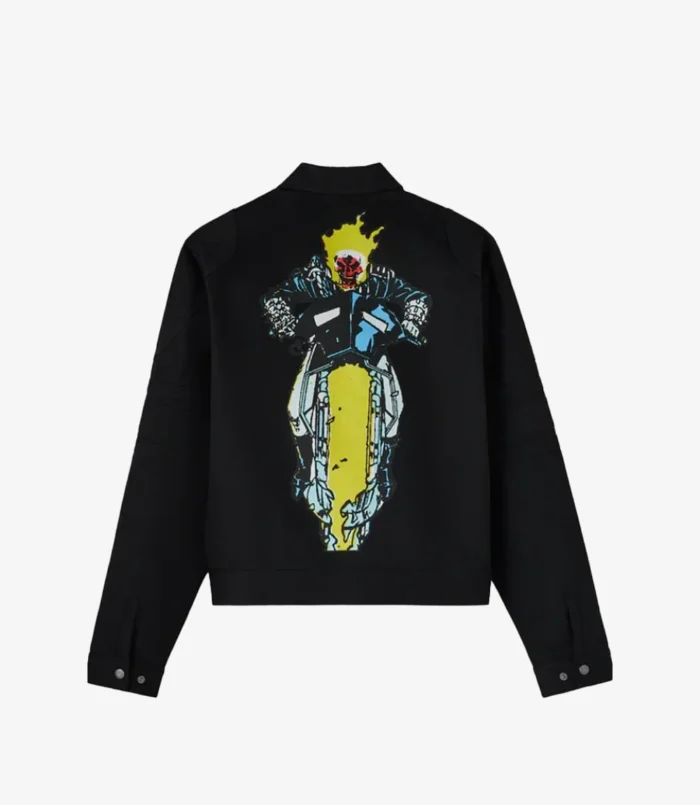 OVO Marvel Ghost Rider Denim Moto Jacket