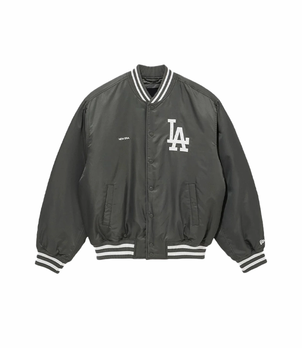 LA Dodgers MLB Grey Stadium Jacket