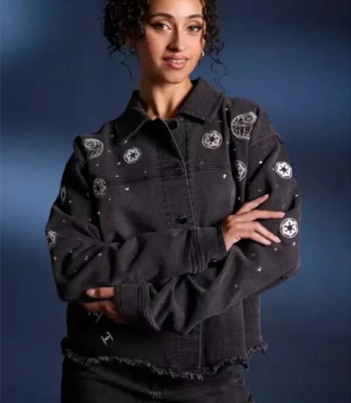 Star Wars Darth Vader Rhinestone Black Denim Jacket