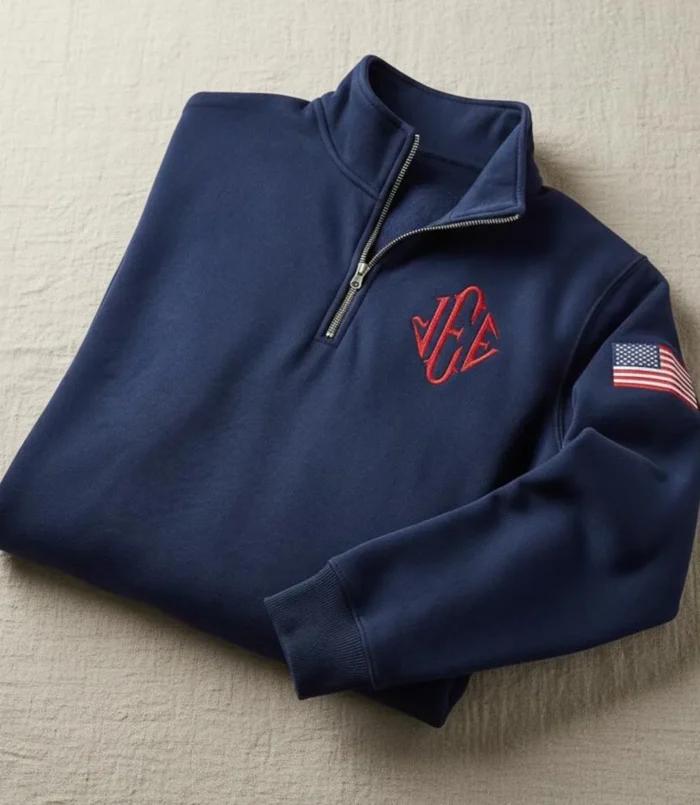 J.E.E Epstein Quarter Zip USA Sweashirt
